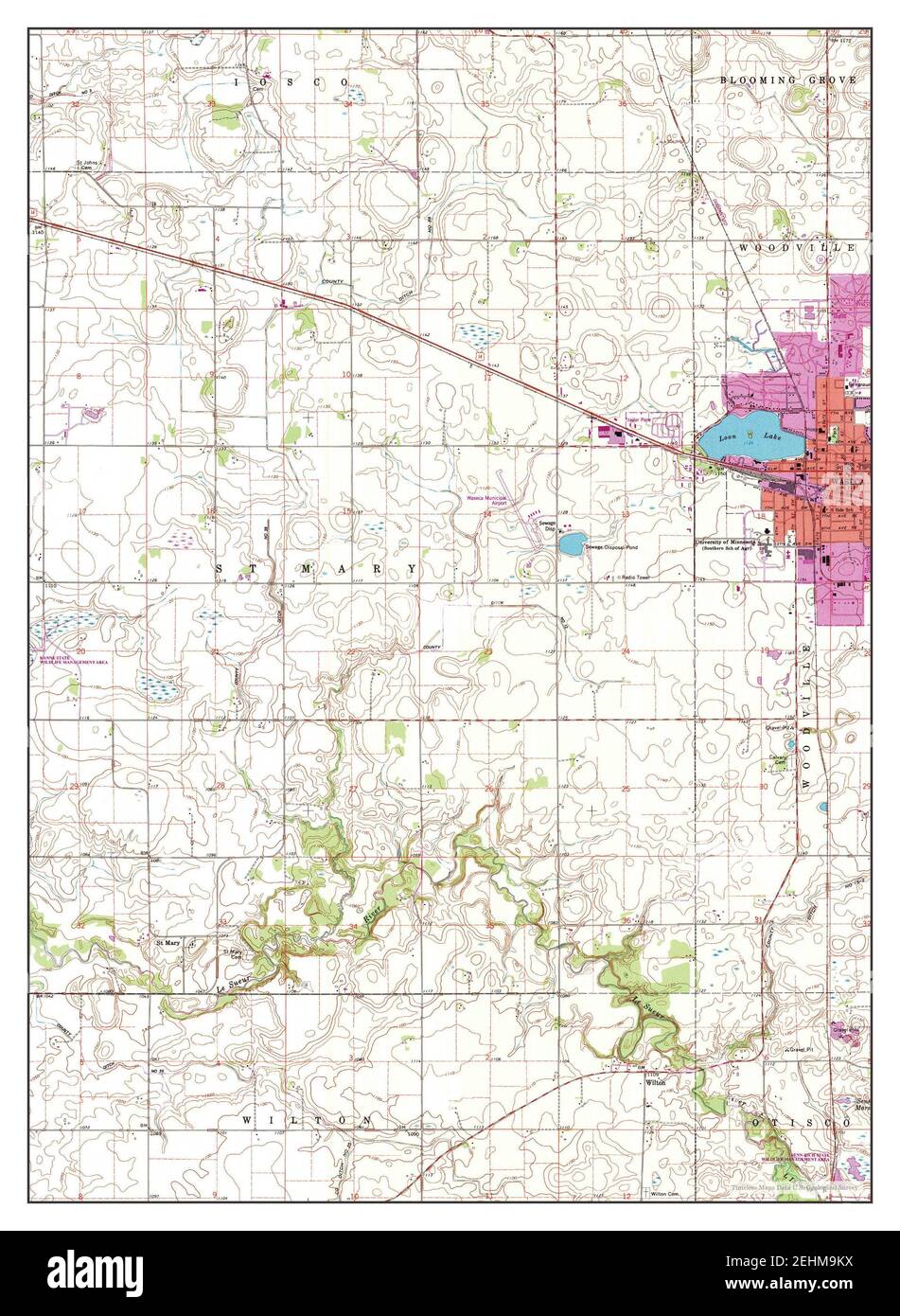 Waseca, Minnesota, map 1991, 1:24000, United States of America by ...
