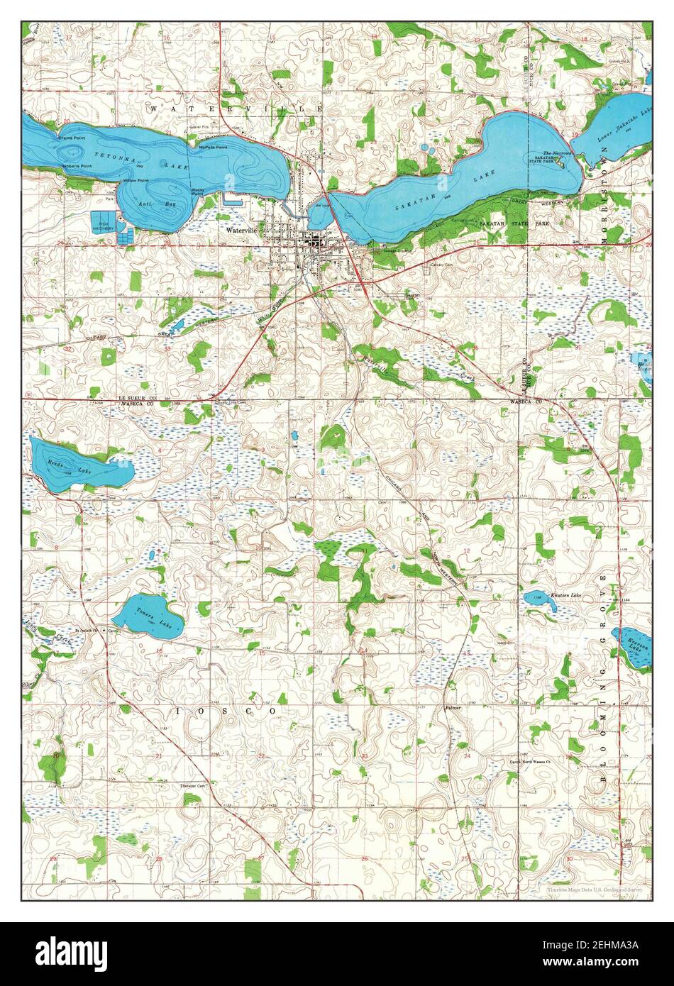 Map of waterville Cut Out Stock Images & Pictures - Alamy