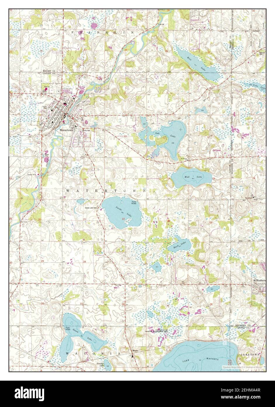 Antique map of watertown Cut Out Stock Images & Pictures - Alamy