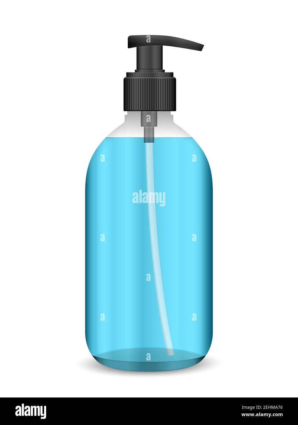 Liquid soap on a white background. Vector illustration Stock Photo - Alamy