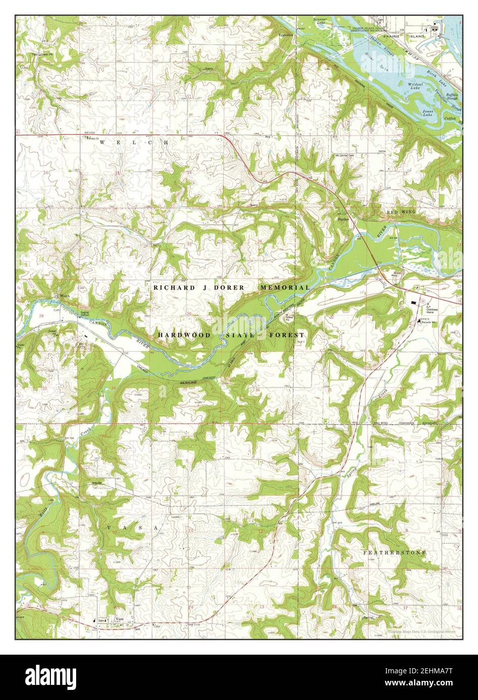Welch, Minnesota, map 1974, 1:24000, United States of America by ...