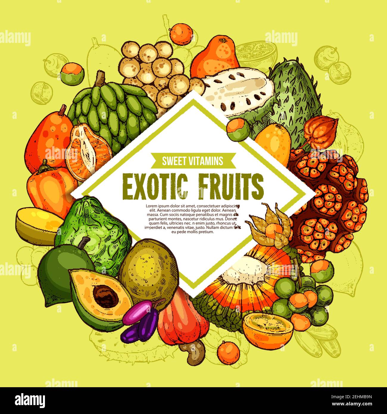 Lucuma fruit Stock Vector Images - Alamy