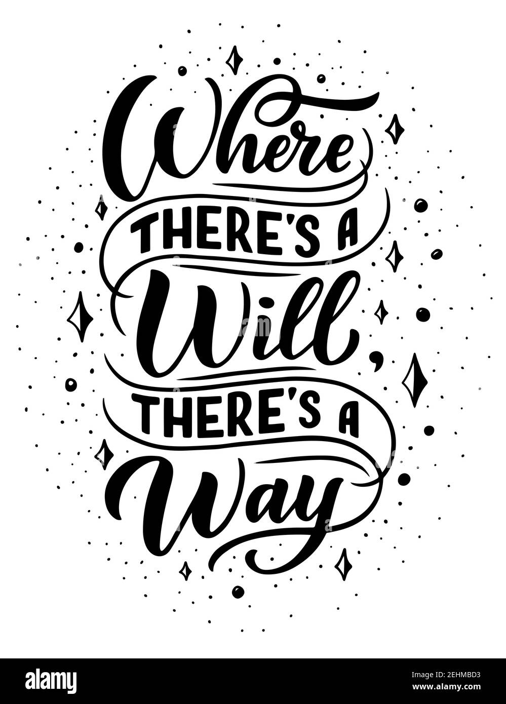 Will way inspirational quote Stock Vector Images - Alamy