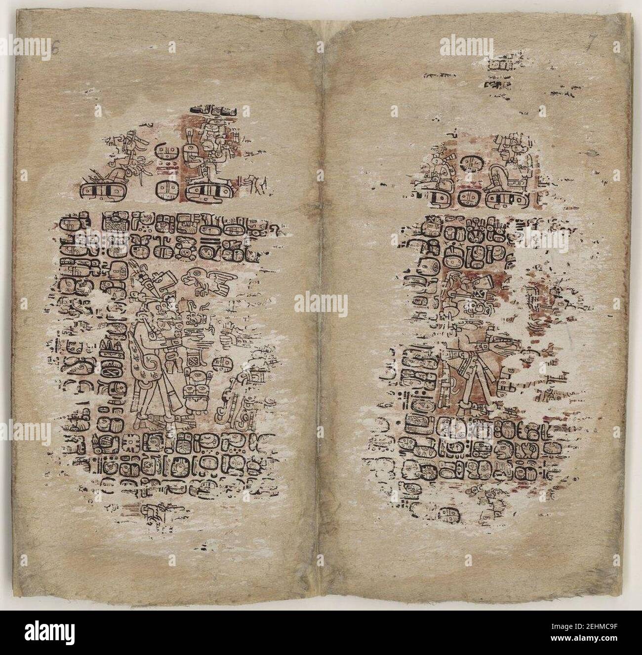 Paris Codex, pages 6-7 Stock Photo - Alamy