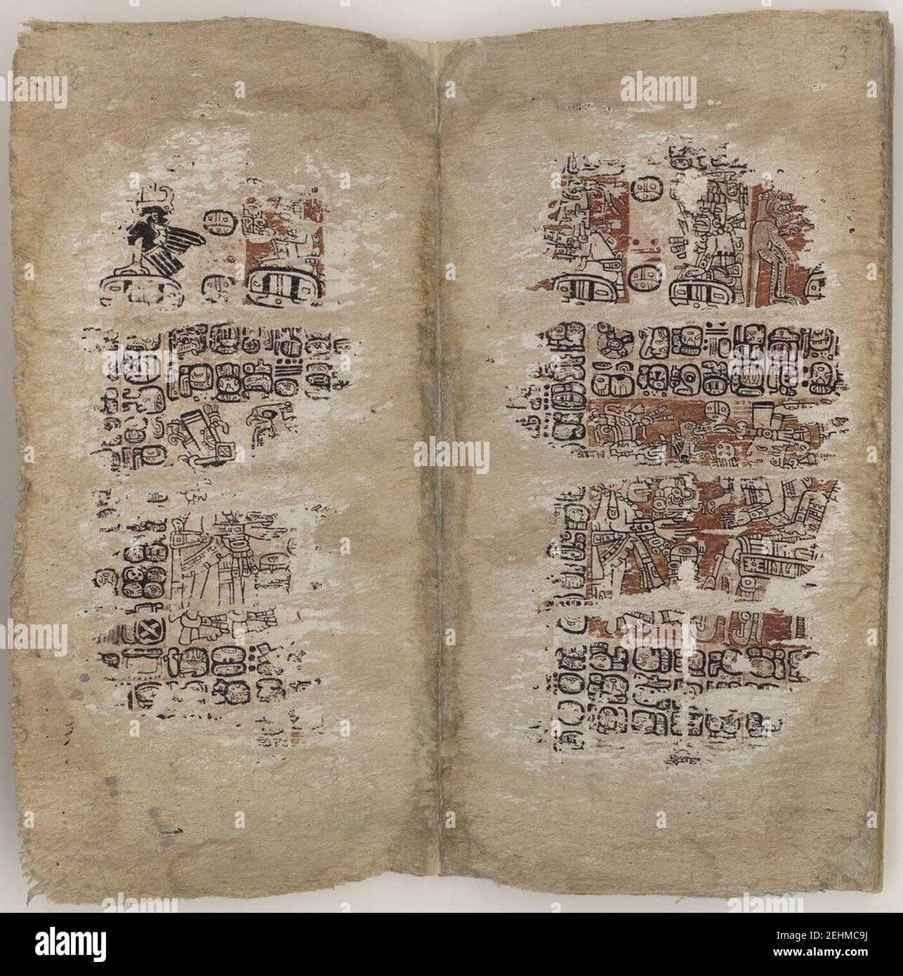 Paris Codex, pages 2-3 Stock Photo - Alamy