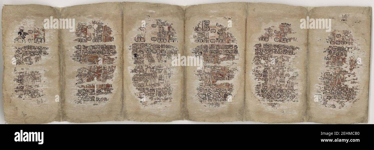 Paris Codex, pages 2-7 Stock Photo - Alamy