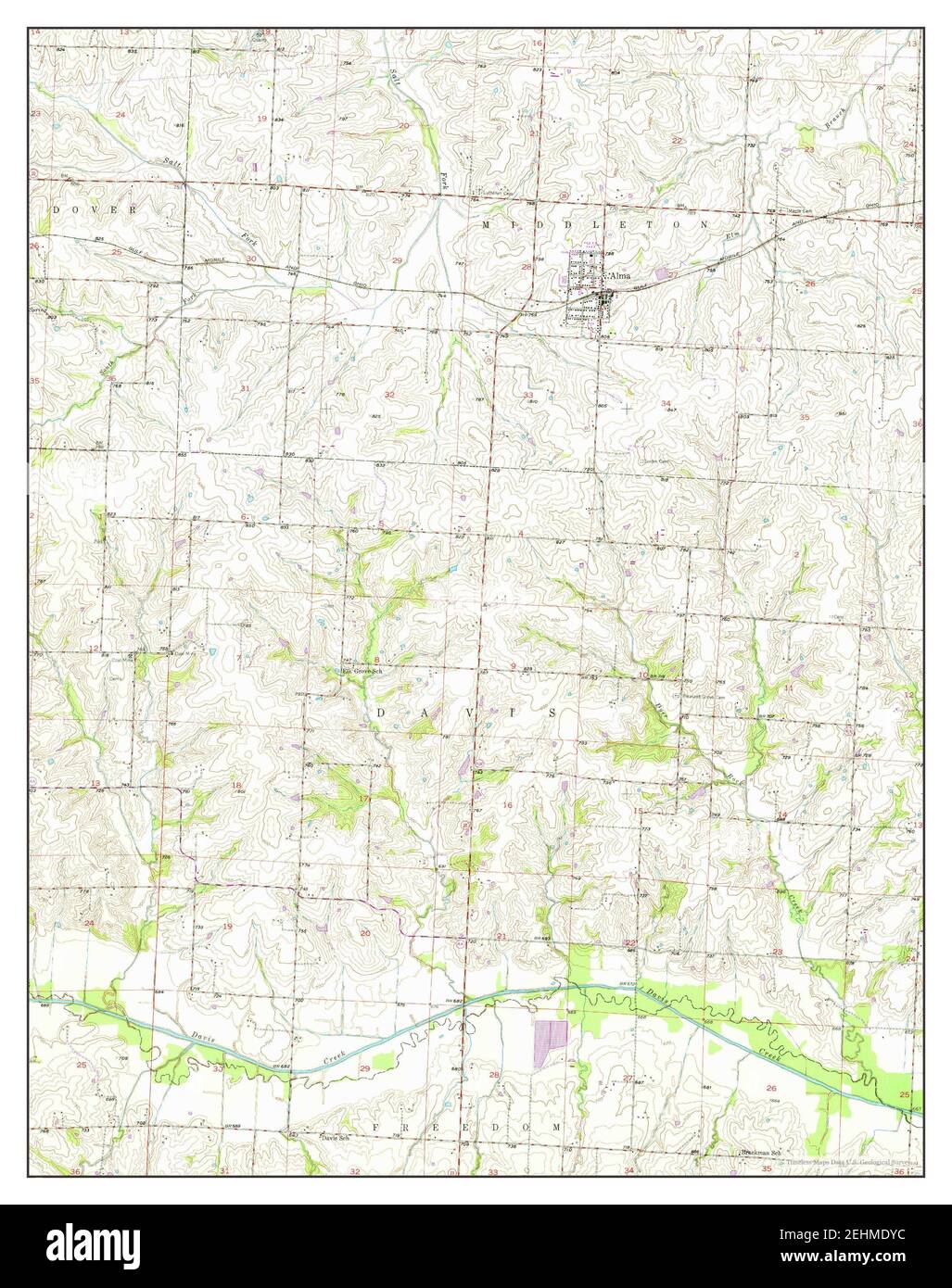 Alma, Missouri, map 1951, 1:24000, United States of America by Timeless ...