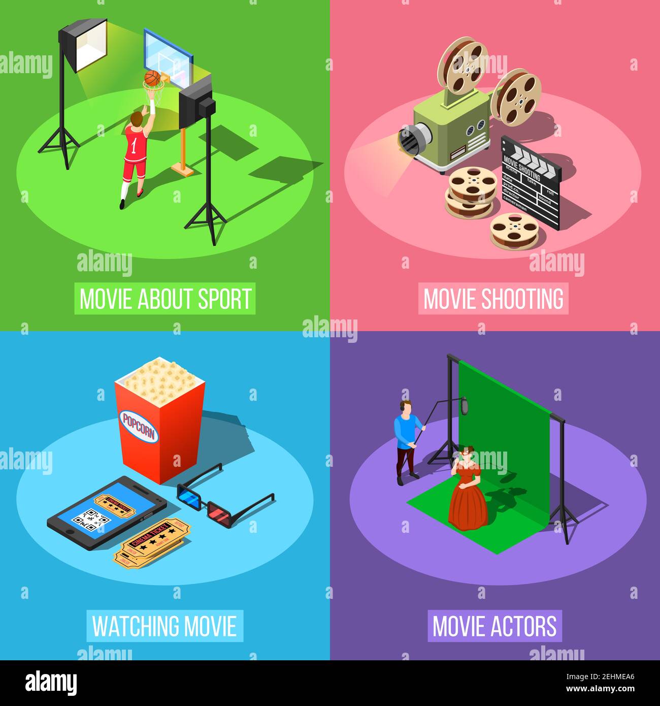 Movie Production Design Concept Stock Vector Image & Art - Alamy