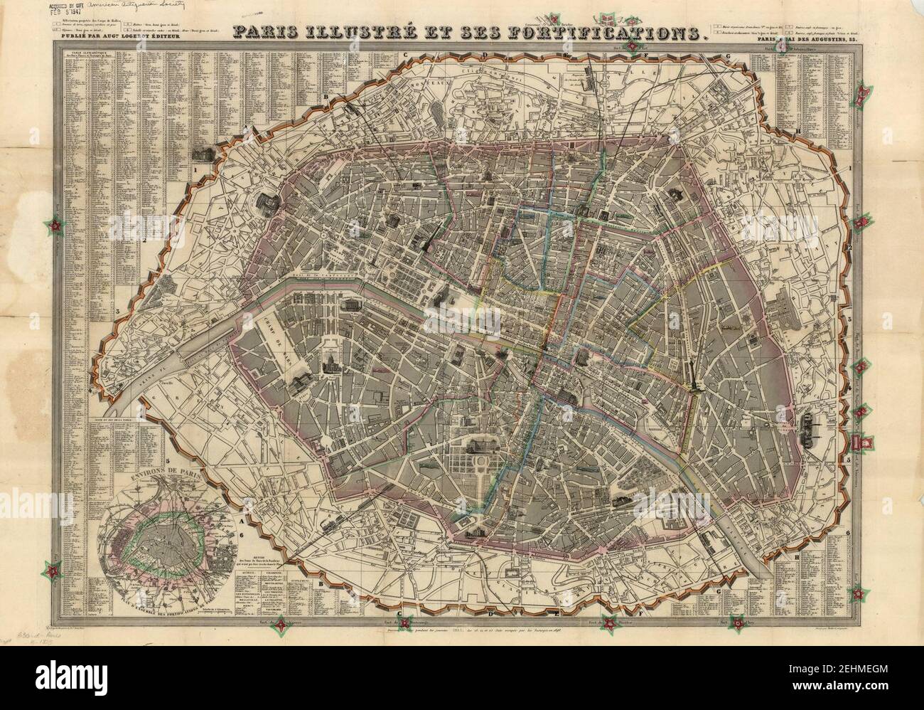 Paris illustré et ses fortifications, 1853 - UWM Libraries Stock Photo ...