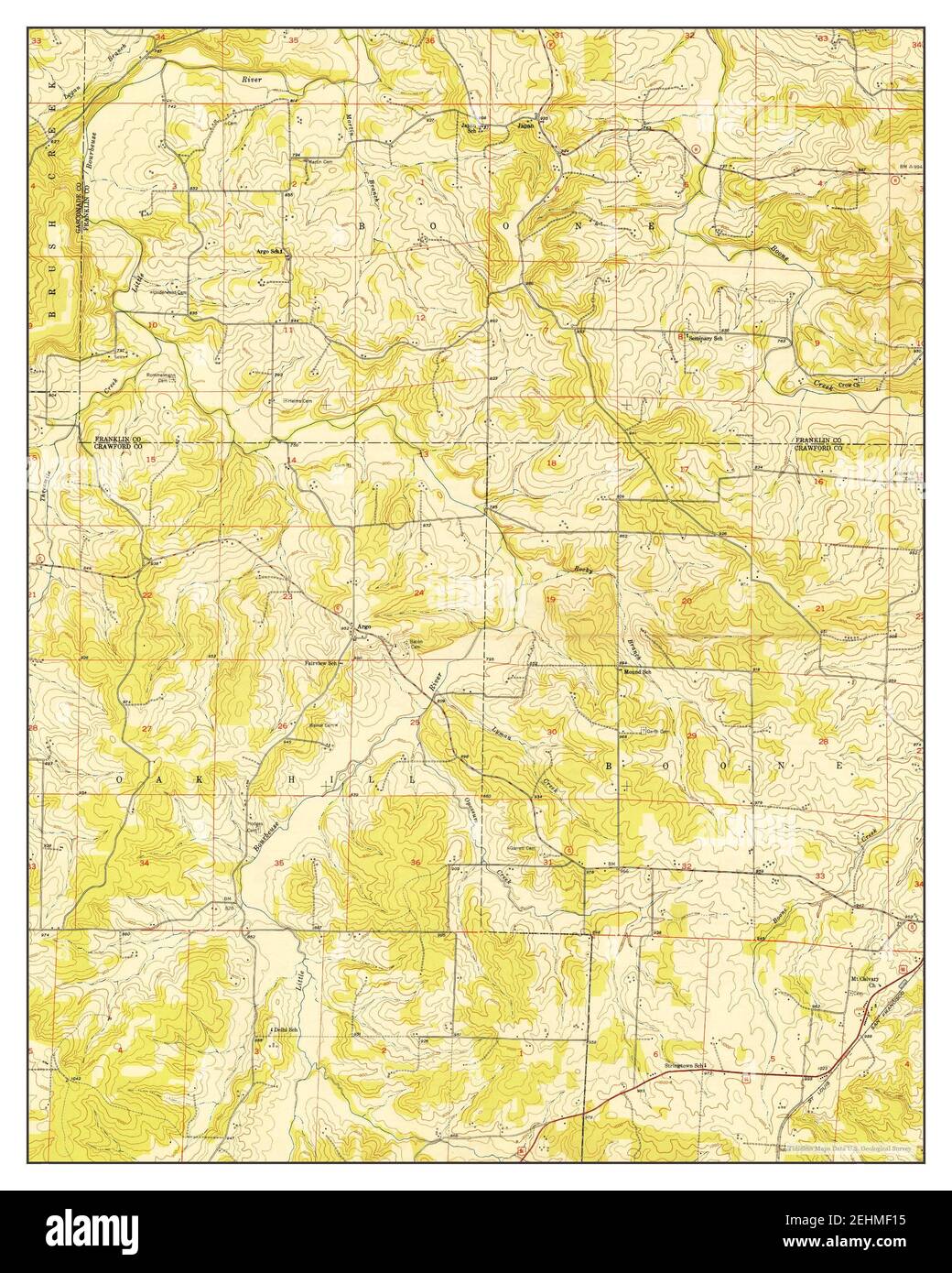 Argo, Missouri, map 1948, 1:24000, United States of America by Timeless ...