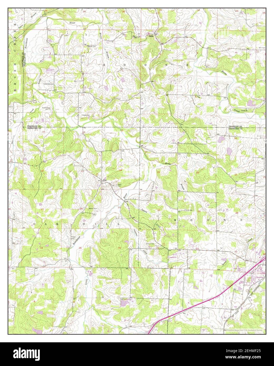 Argo, Missouri, map 1948, 1:24000, United States of America by Timeless ...