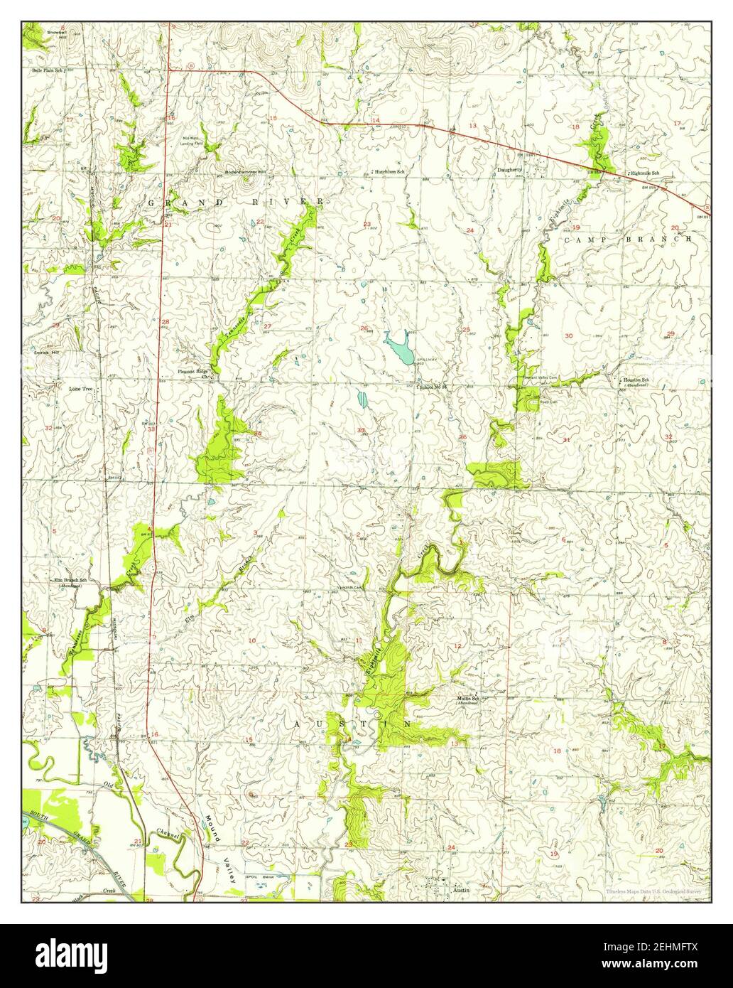 Austin, Missouri, map 1954, 1:24000, United States of America by ...