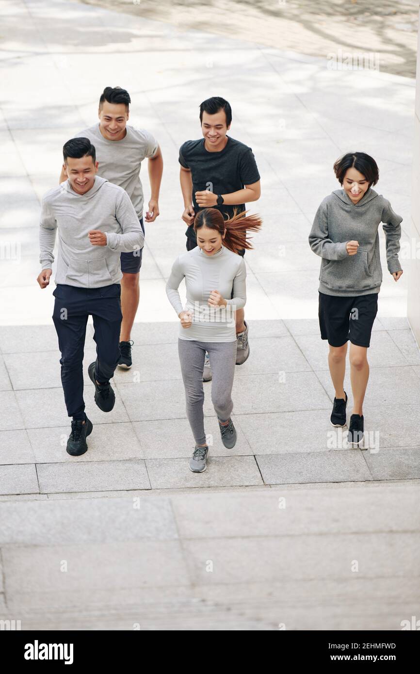 Fit people training for marathon Stock Photo - Alamy