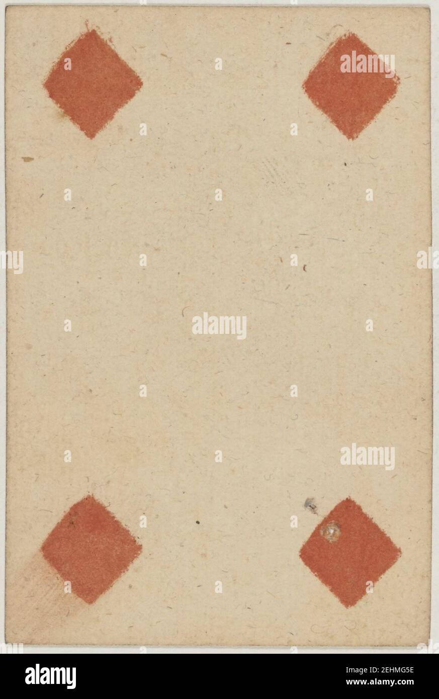 Paris Portrait card deck - 1740-1751 - 4 of Diamonds Stock Photo - Alamy
