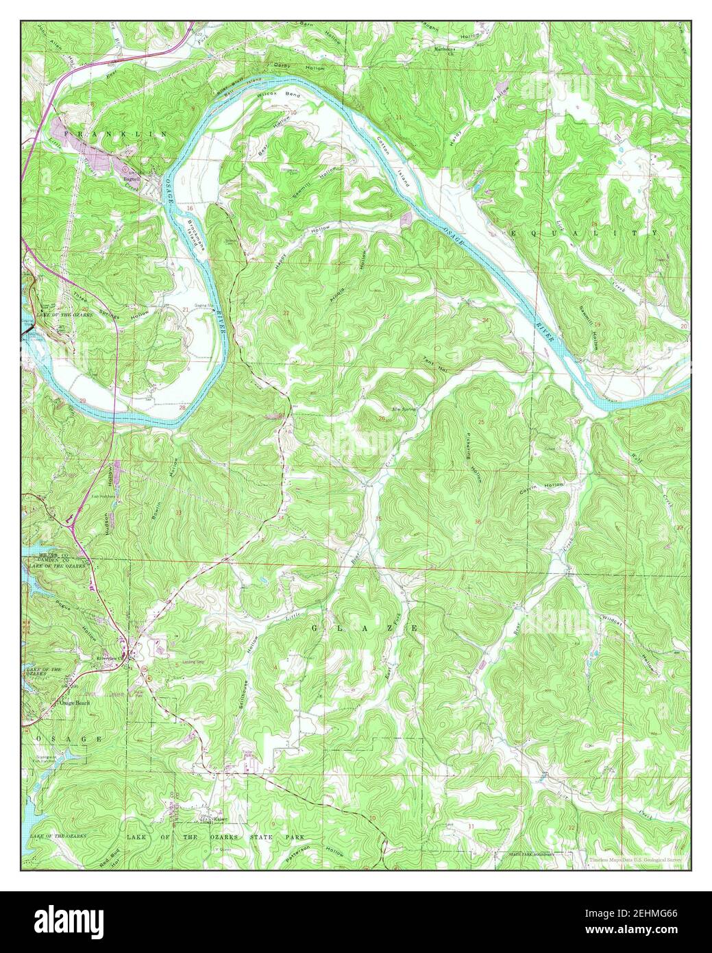 Bagnell, Missouri, map 1959, 1:24000, United States of America by ...