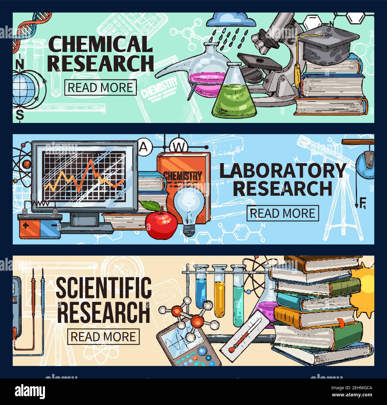 Science lab beakers sketch hi-res stock photography and images - Alamy