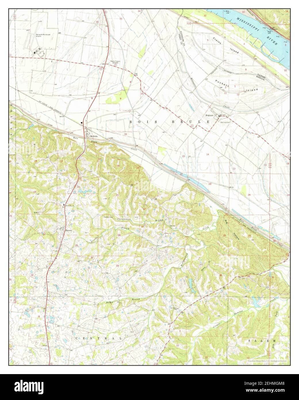 Belgique, Missouri, map 1970, 1:24000, United States of America by ...