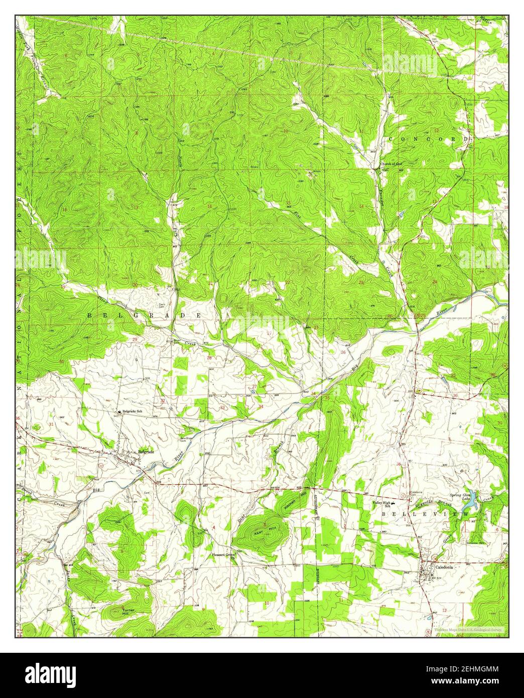 Belgrade, Missouri, map 1958, 1:24000, United States of America by ...