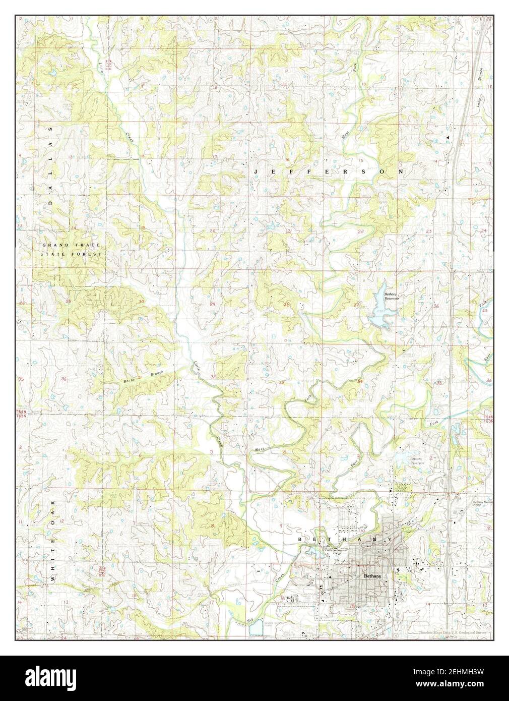Map of bethany missouri hi-res stock photography and images - Alamy