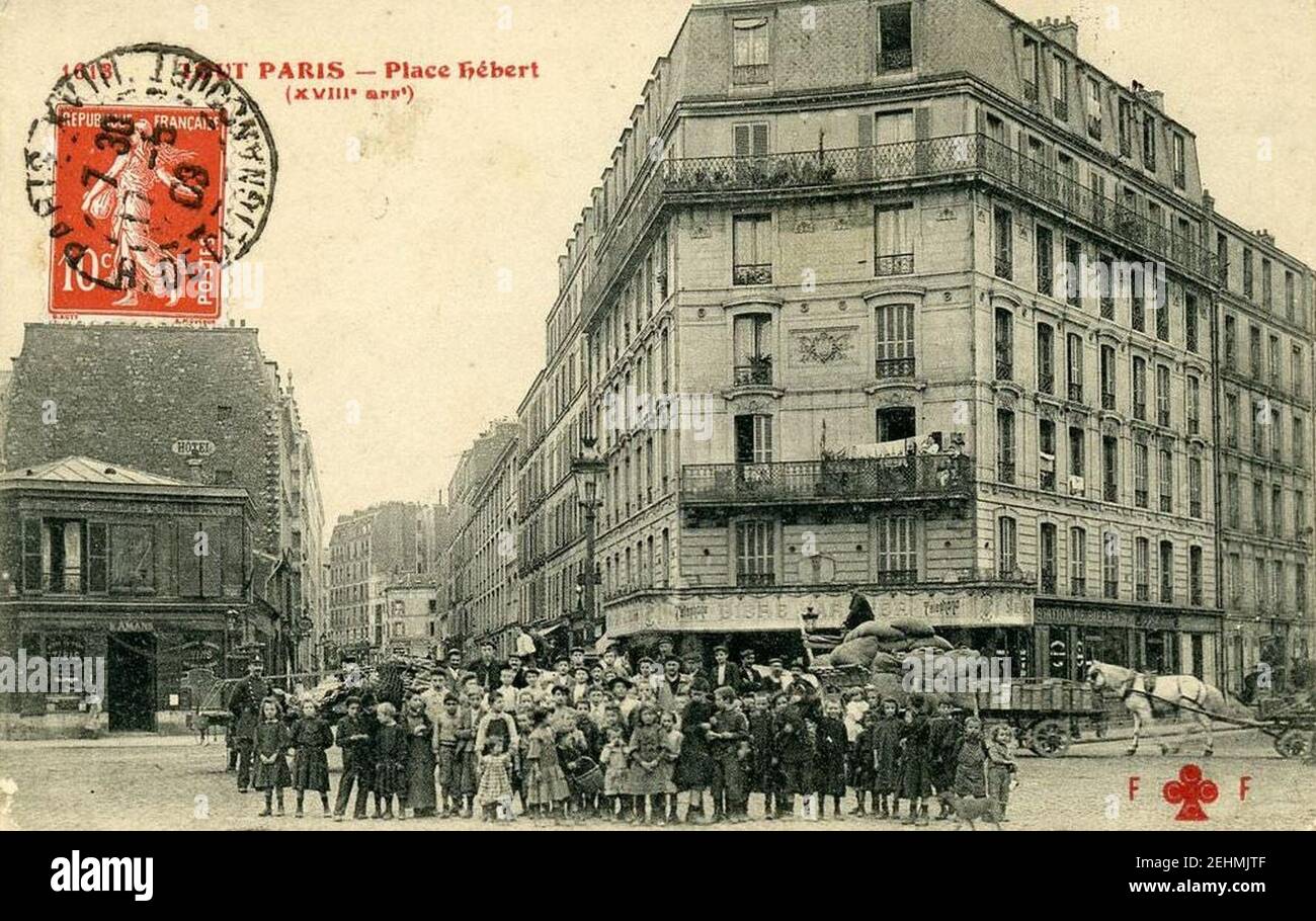 Paris, place Hebert, vers 1900 Stock Photo - Alamy