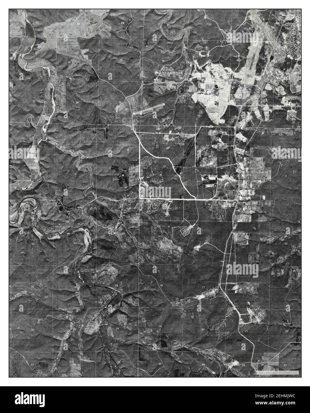 Bloodland, Missouri, map 1976, 1:24000, United States of America by ...