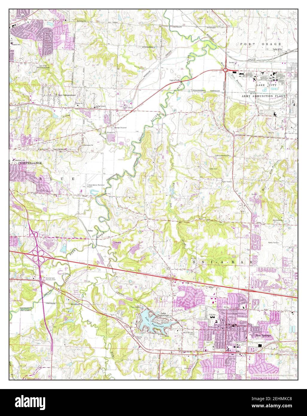 Blue springs missouri map hi-res stock photography and images - Alamy