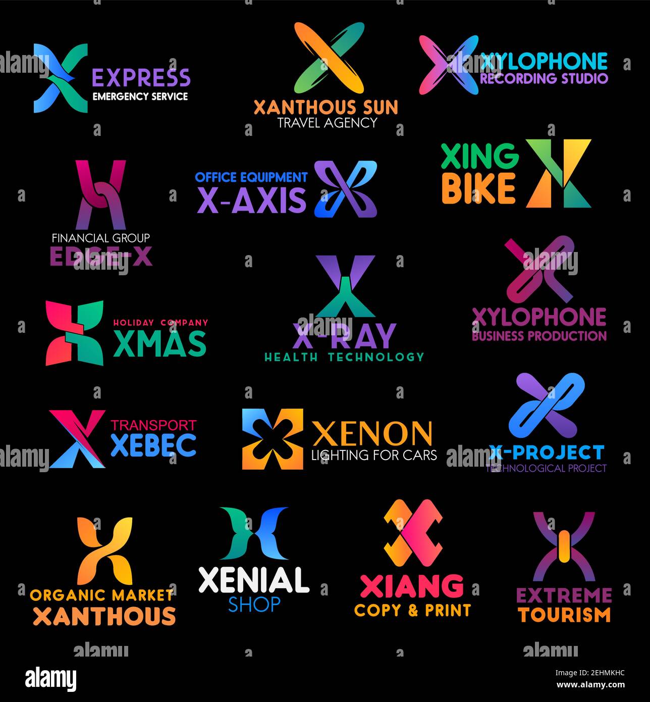 Letter X, company brand name and corporate identity. Vector abstract X ...