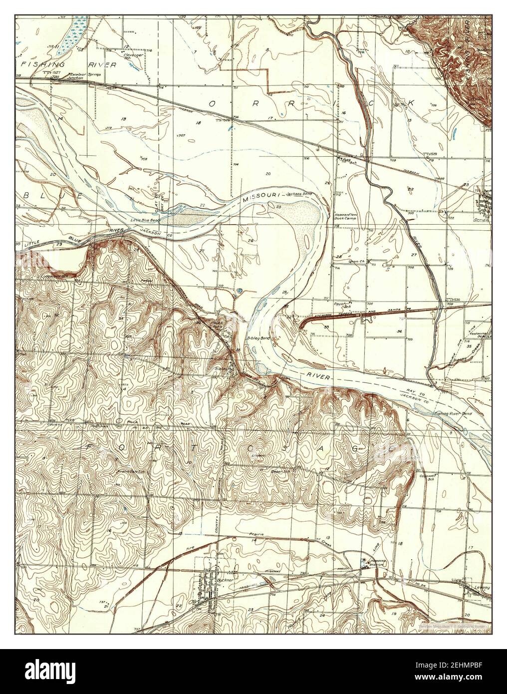 Buckner, Missouri, map 1935, 1:24000, United States of America by ...