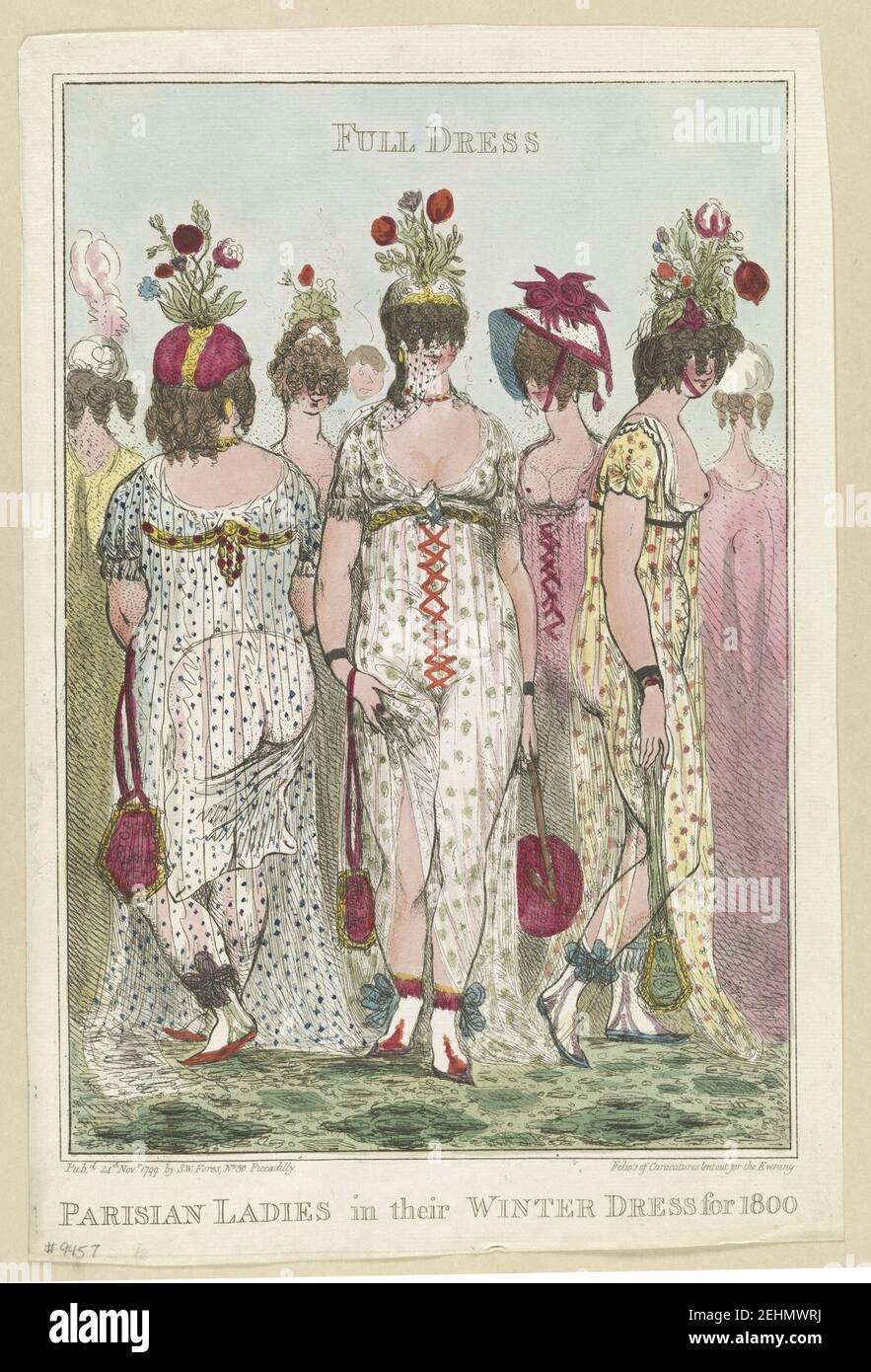 Parisian ladies in their winter dress for 1800 Stock Photo - Alamy