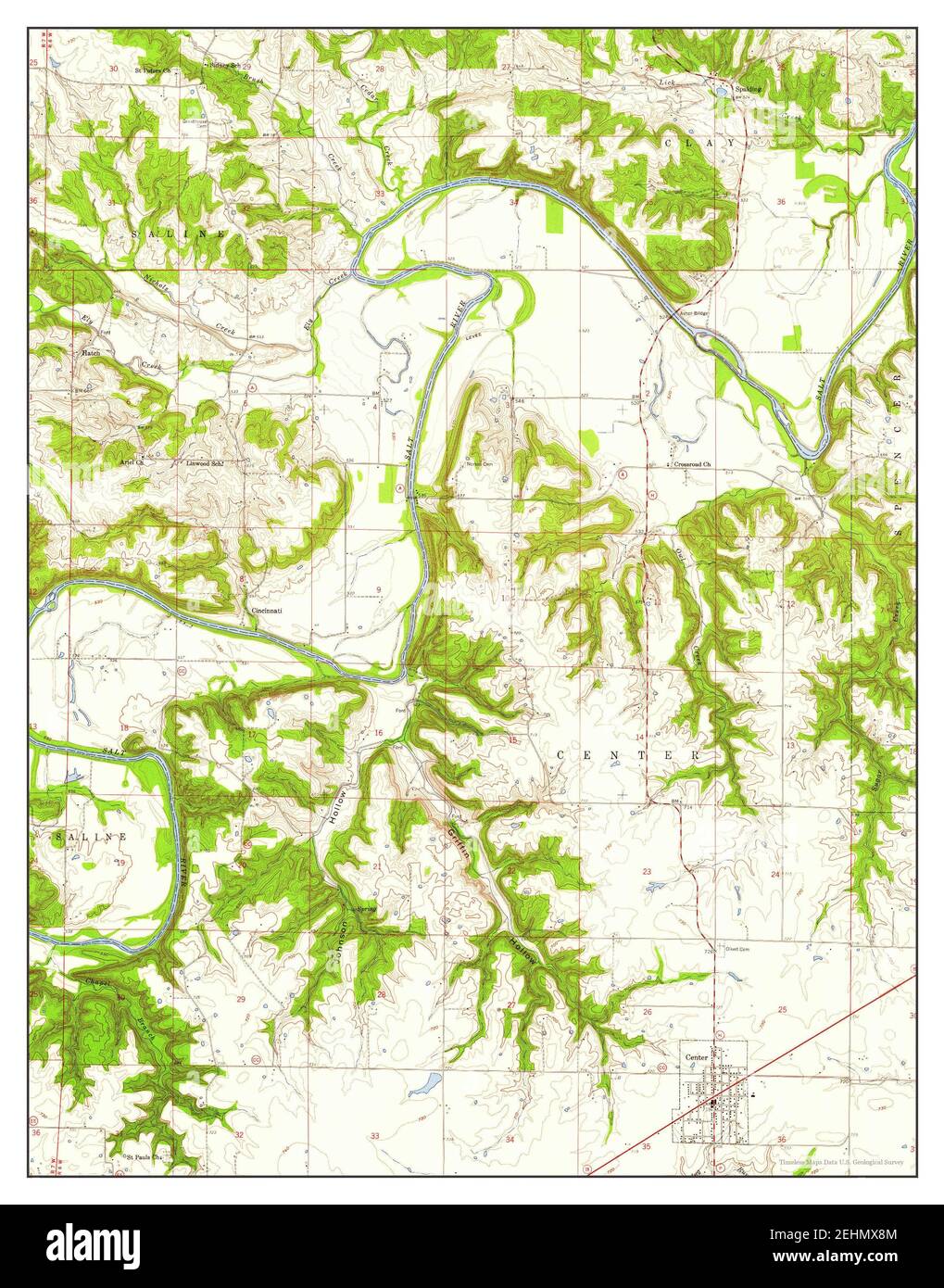 Center, Missouri, map 1959, 1:24000, United States of America by ...