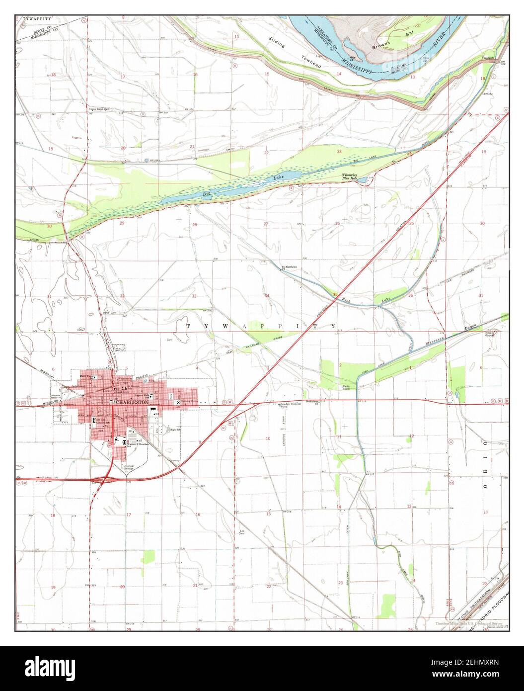 Charleston, Missouri, map 1969, 1:24000, United States of America by ...
