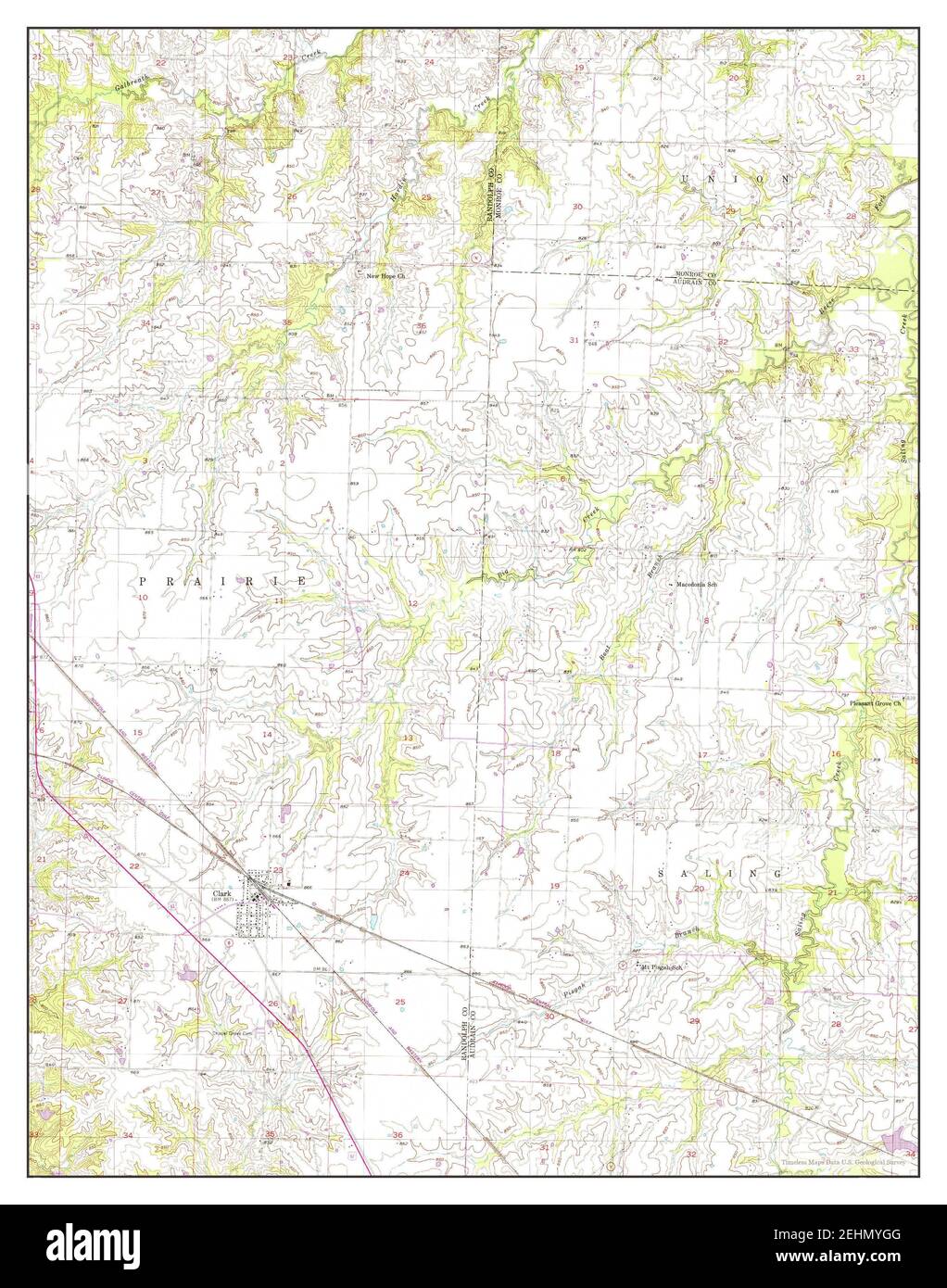 Clark, Missouri, map 1953, 1:24000, United States of America by ...