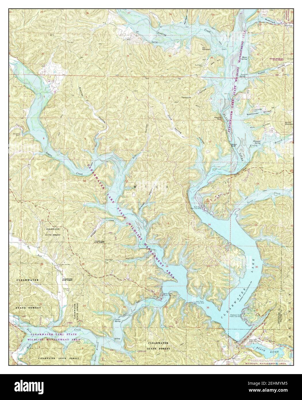Clearwater Dam, Missouri, map 1968, 1:24000, United States of America ...