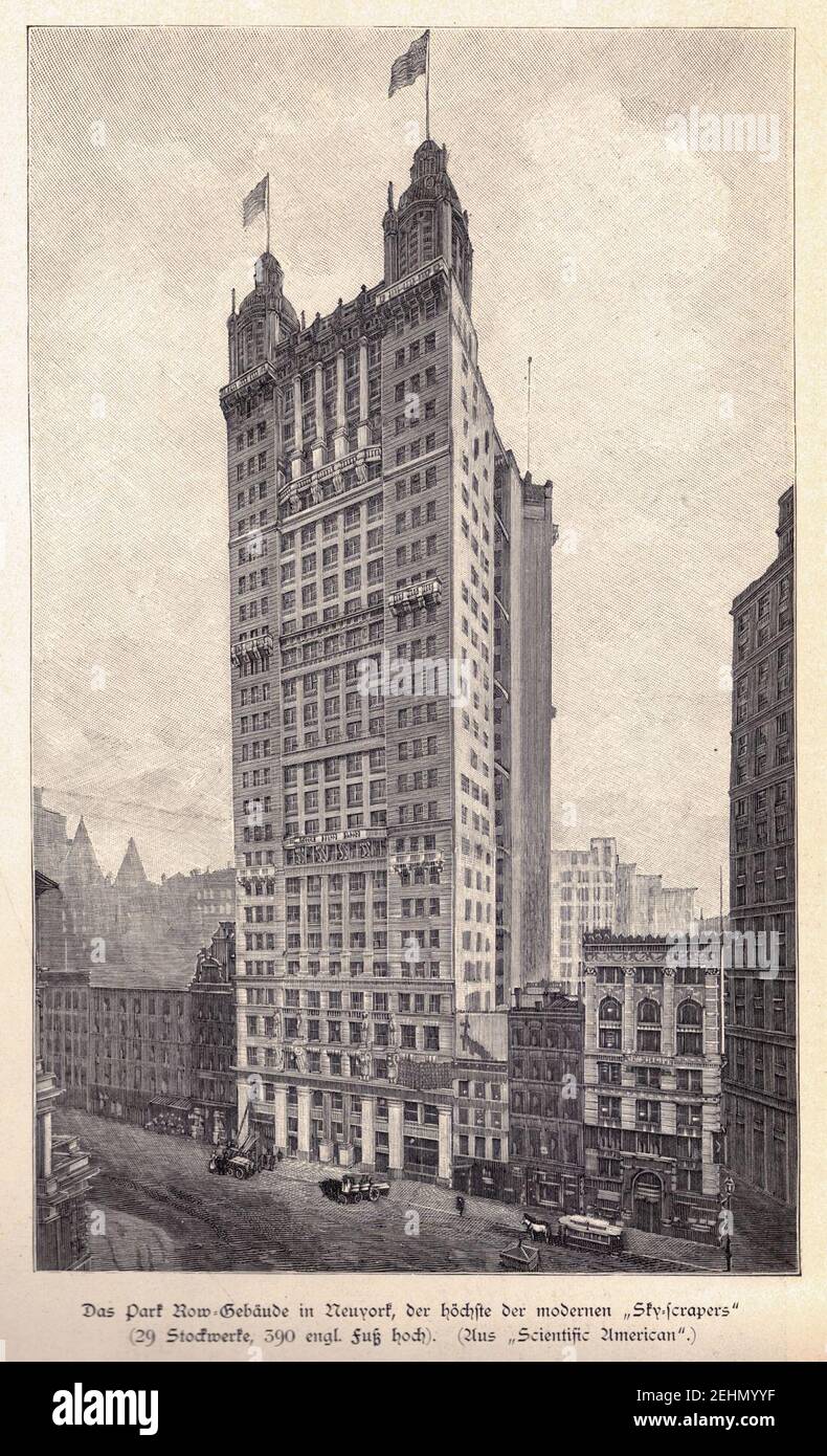 Park Row Building 1899 Stock Photo - Alamy