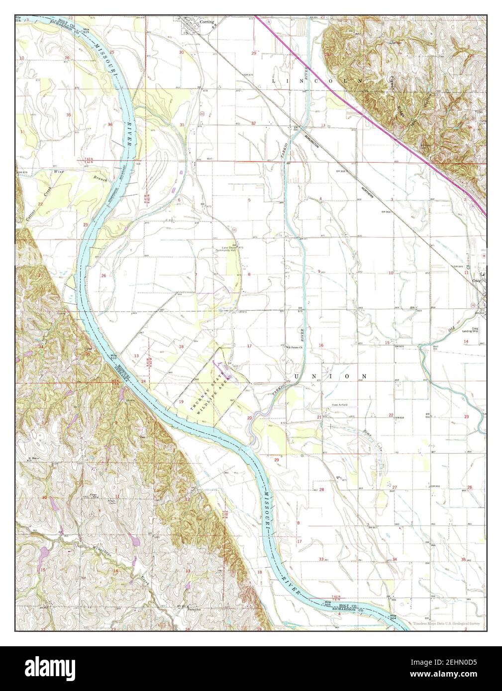 Map of corning hi-res stock photography and images - Alamy