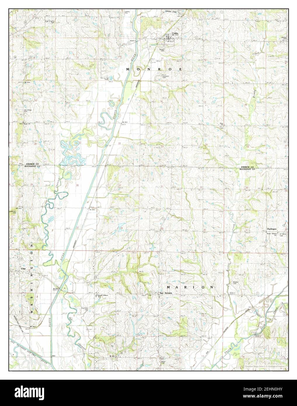 Cosby, Missouri, map 1983, 1:24000, United States of America by ...
