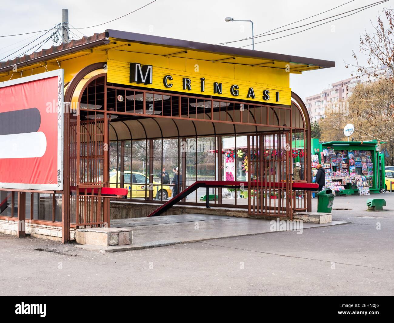 Bucharest/Romania - 02.18.2020: Entrance to Crangasi metro station in ...