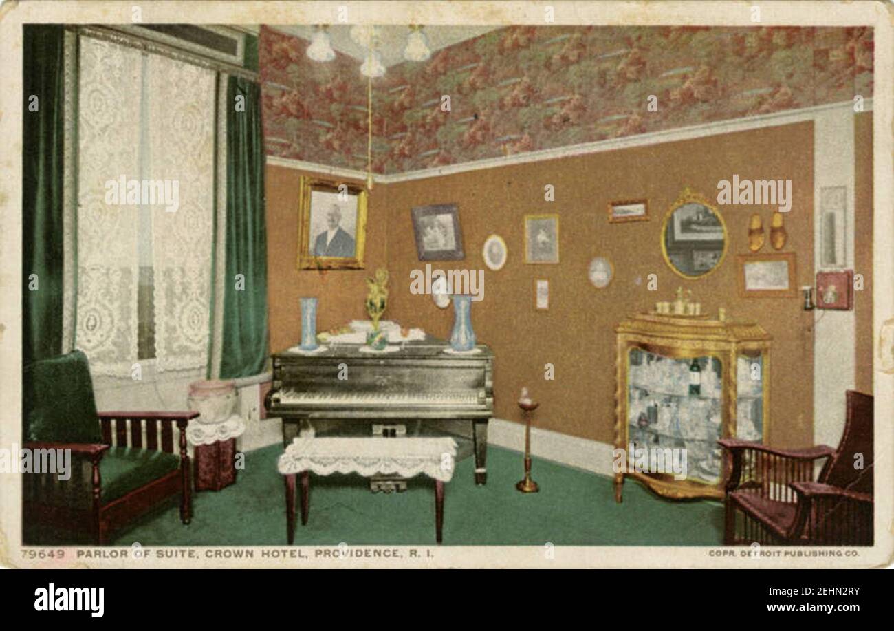 Parlor of Suite, Crown Hotel Stock Photo - Alamy