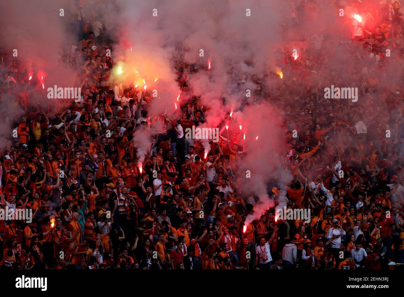 Turkish fans inside the stadium hi-res stock photography and images - Alamy