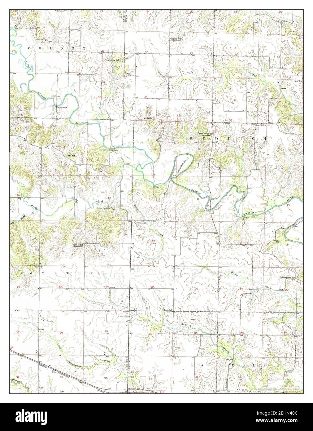 Deer Ridge, Missouri, map 1951, 1:24000, United States of America by ...