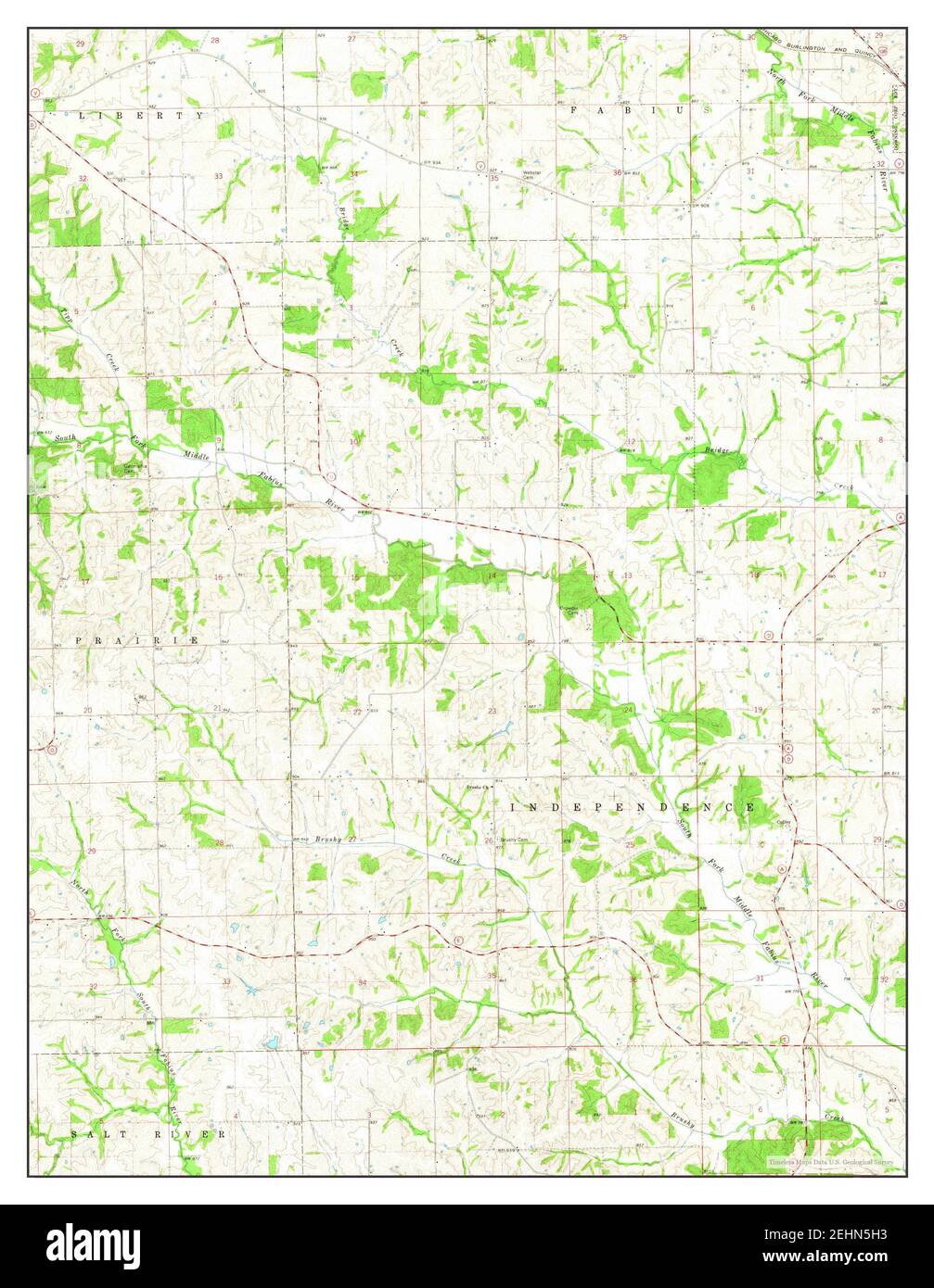 Downing NW, Missouri, map 1965, 1:24000, United States of America by ...