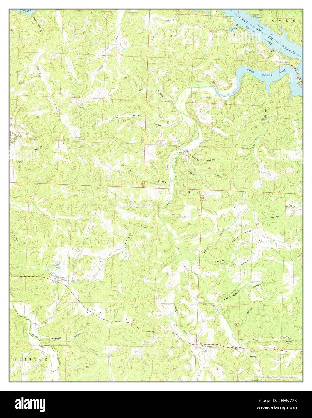 Edwards, Missouri, map 1959, 1:24000, United States of America by ...