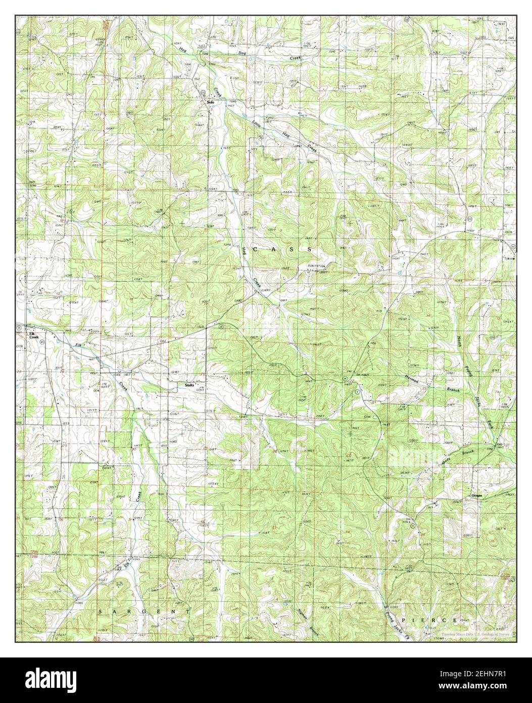 Elk Creek, Missouri, map 1987, 1:24000, United States of America by ...