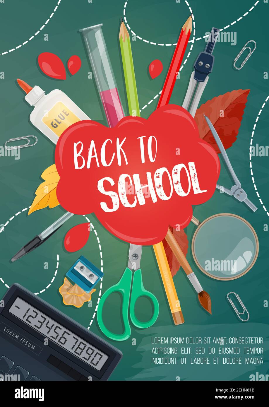 Back to School poster of mathematics, geometry and chemistry lesson ...