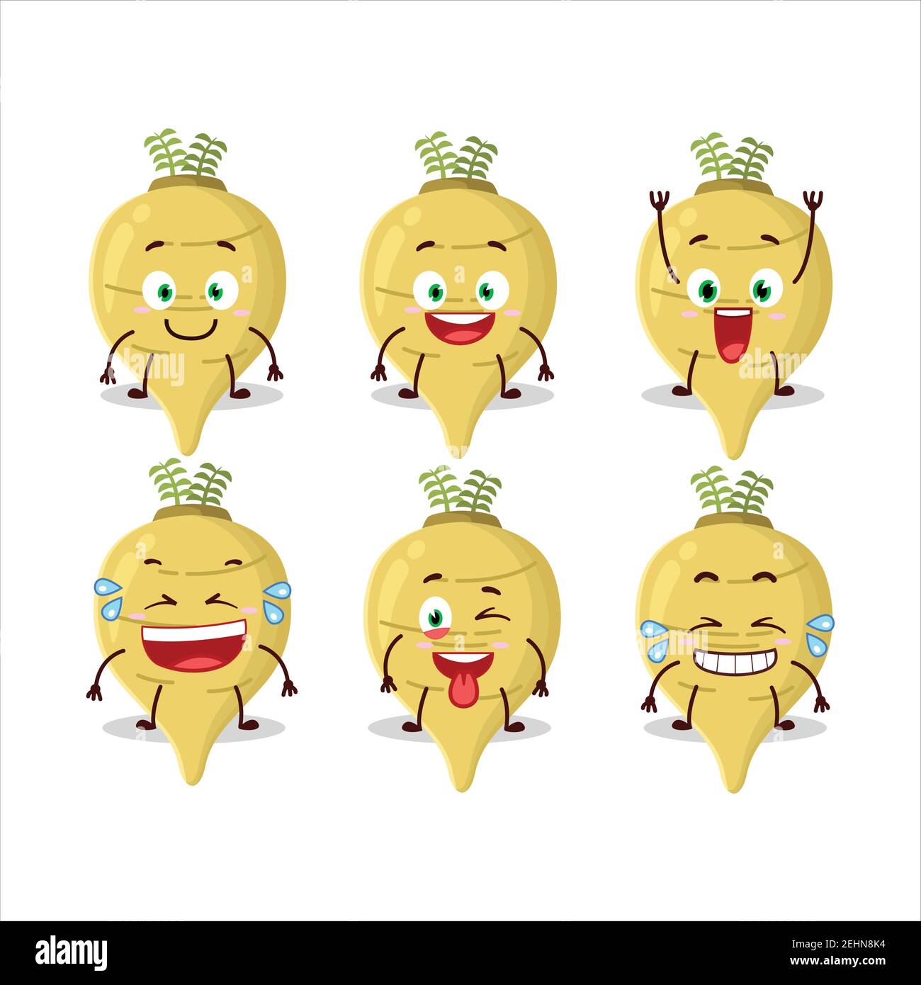 Cartoon illustration parsley root vegetable hi-res stock photography ...