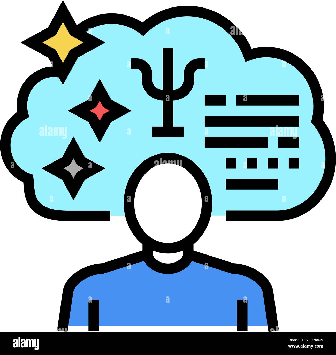 psychological expert color icon vector illustration Stock Vector Image ...