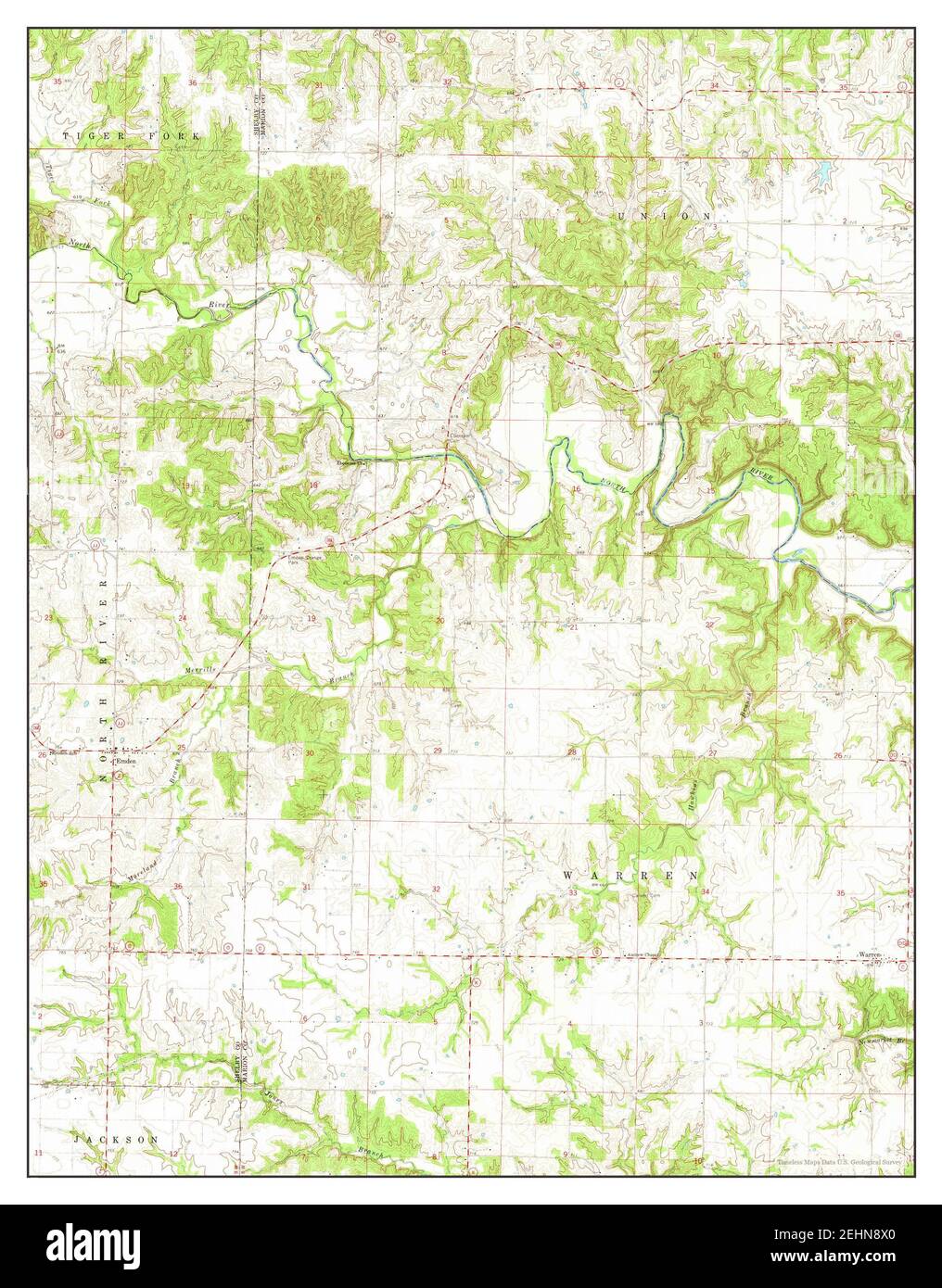 Emden, Missouri, map 1964, 1:24000, United States of America by ...