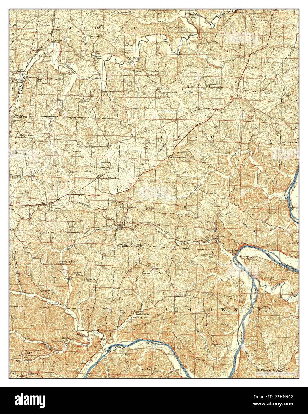 Eugene, Missouri, map 1951, 1:62500, United States of America by ...