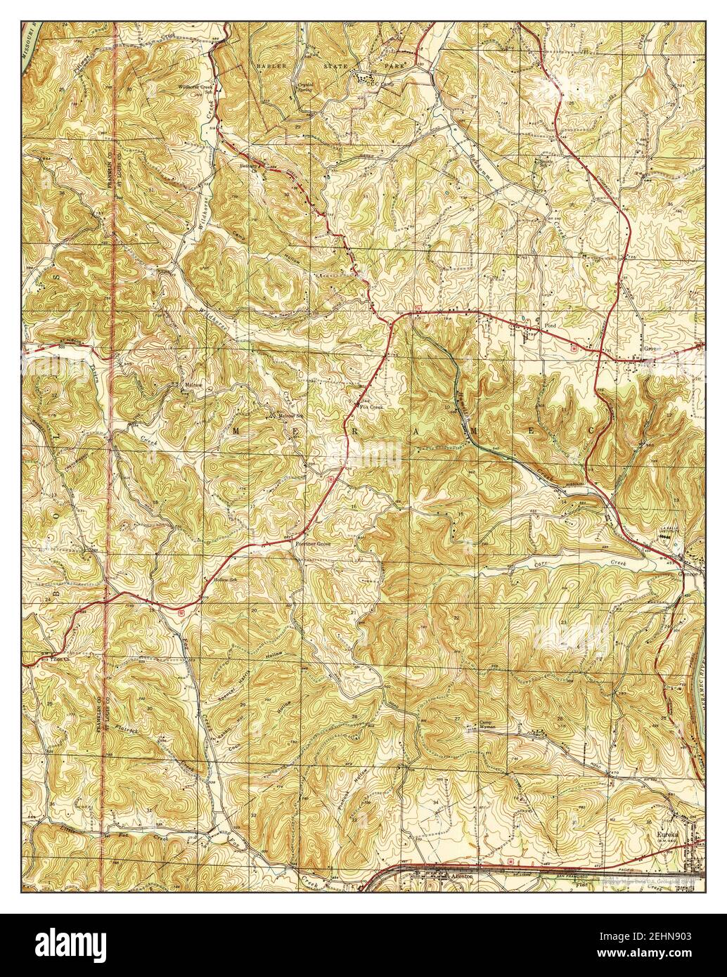 Eureka, Missouri, map 1940, 1:24000, United States of America by ...