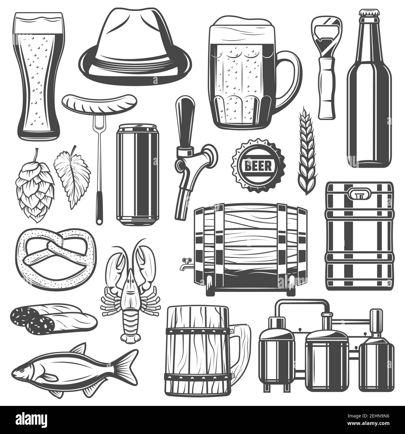 Factory craft beer alcohol Black and White Stock Photos & Images - Alamy